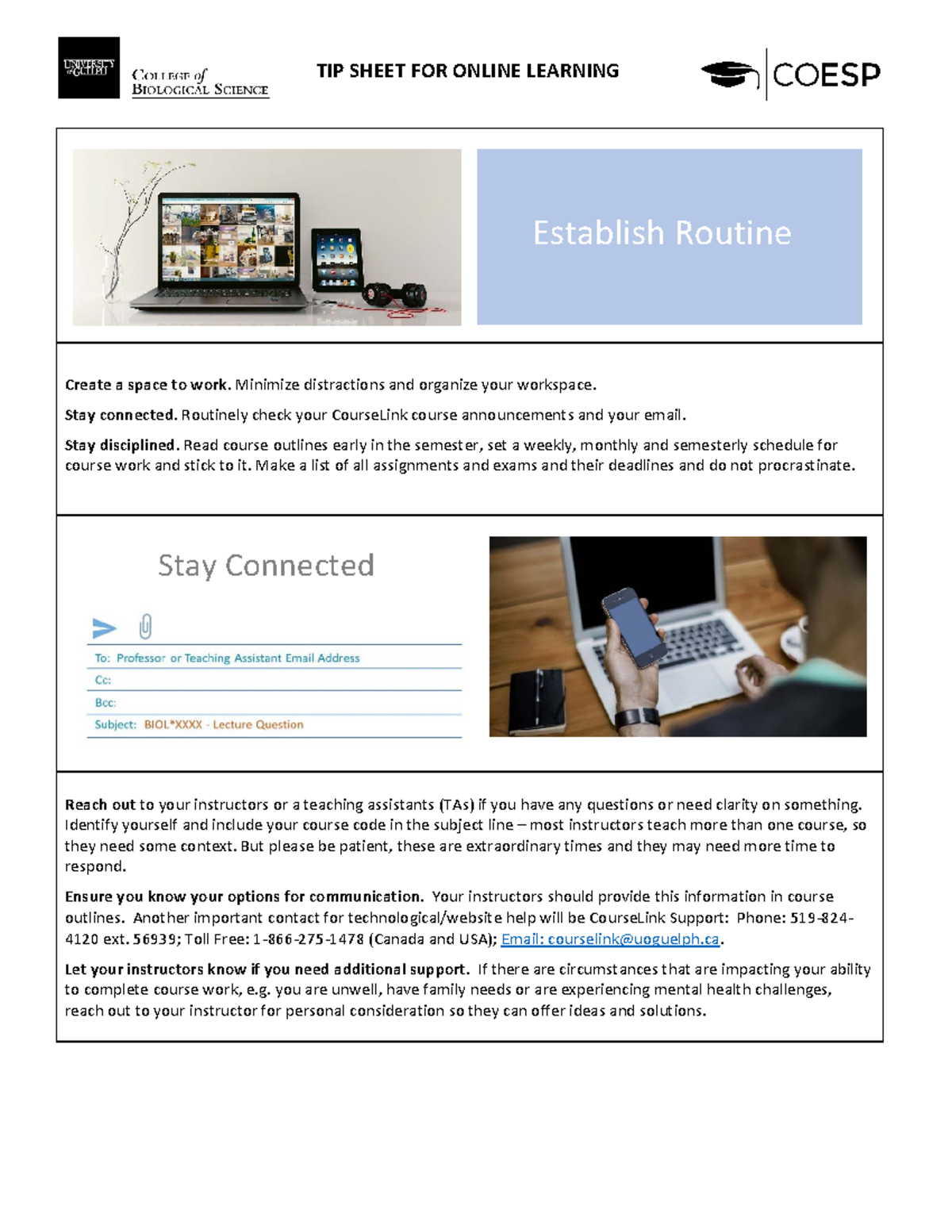 Tip sheet for online learning 2021-2022 - TIP SHEET FOR ONLINE LEARNING ...
