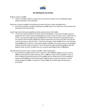 SCS 100 Module One Activity Template - SCS 100 Module One Activity ...