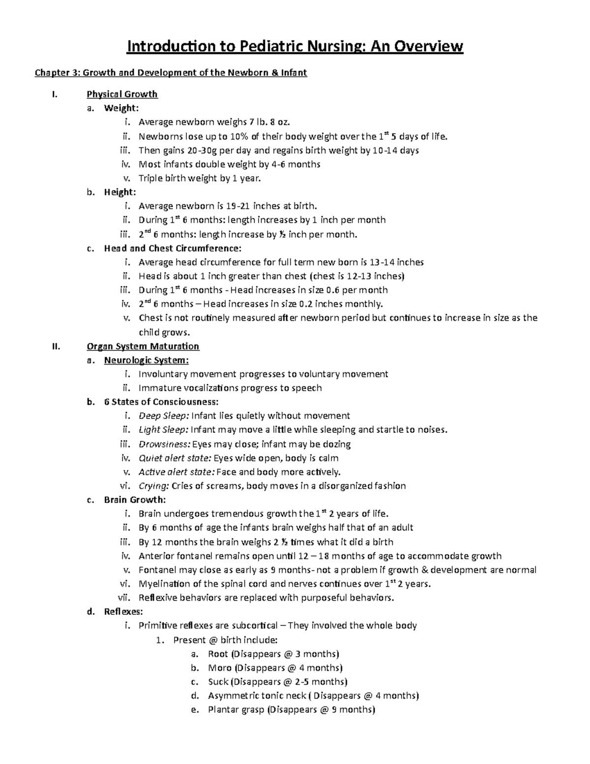 Intro to Pediatrics Study Material - Introduction to Pediatric Nursing ...