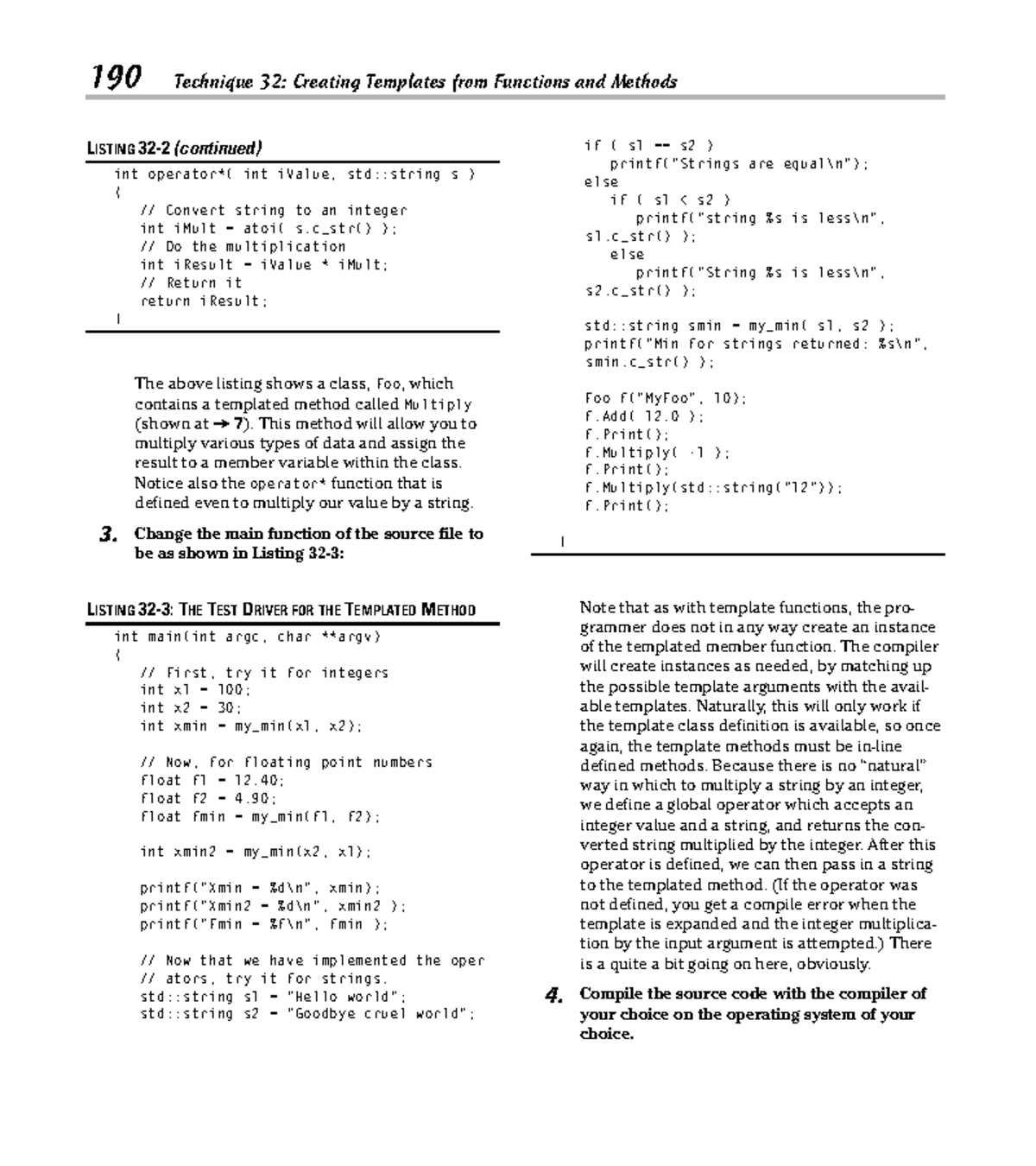 C Timesaving Techniques 37 190 Technique 32 Creating Templates From Functions And Methods