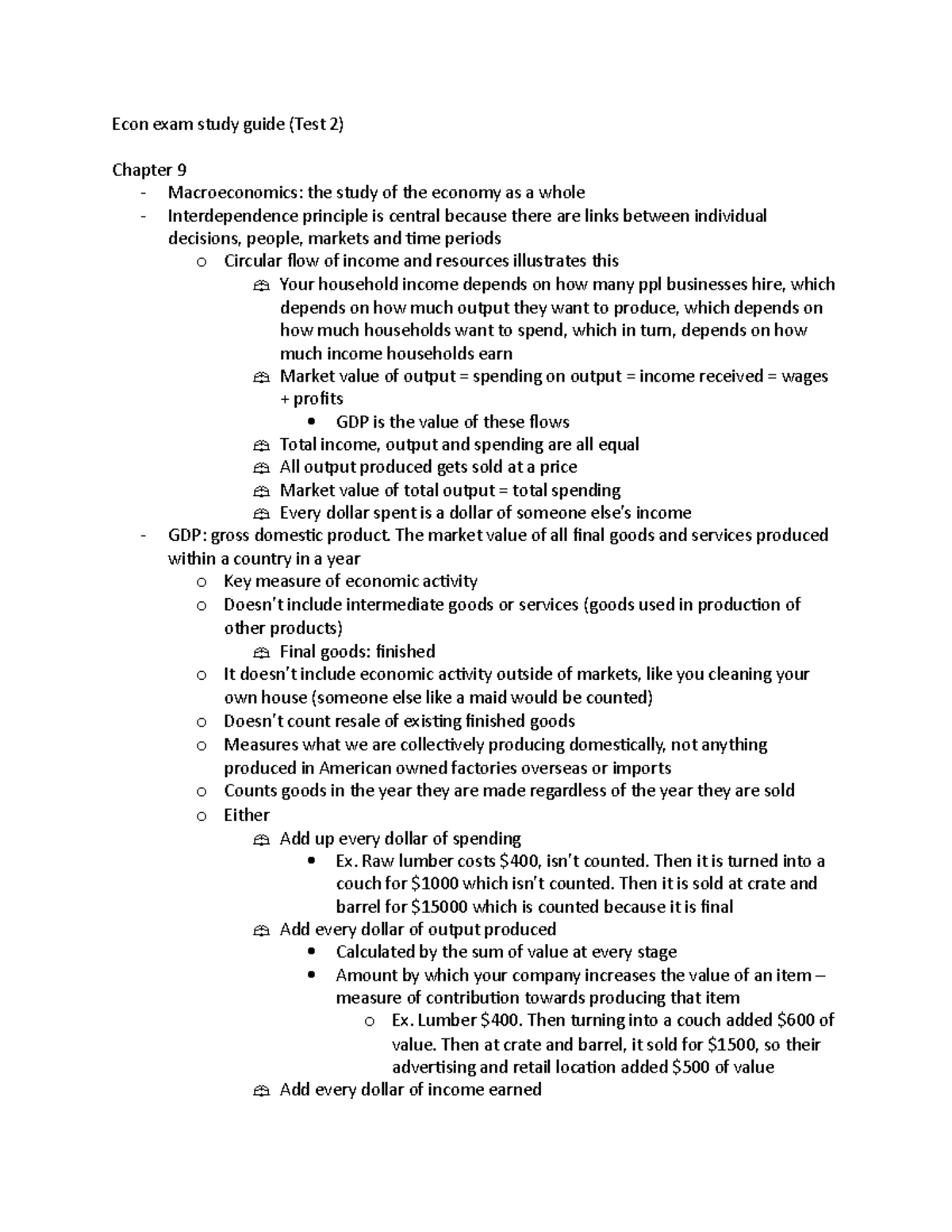 2020 luea ECON1010 exam 2 study guide - Econ exam study guide (Test 2 ...