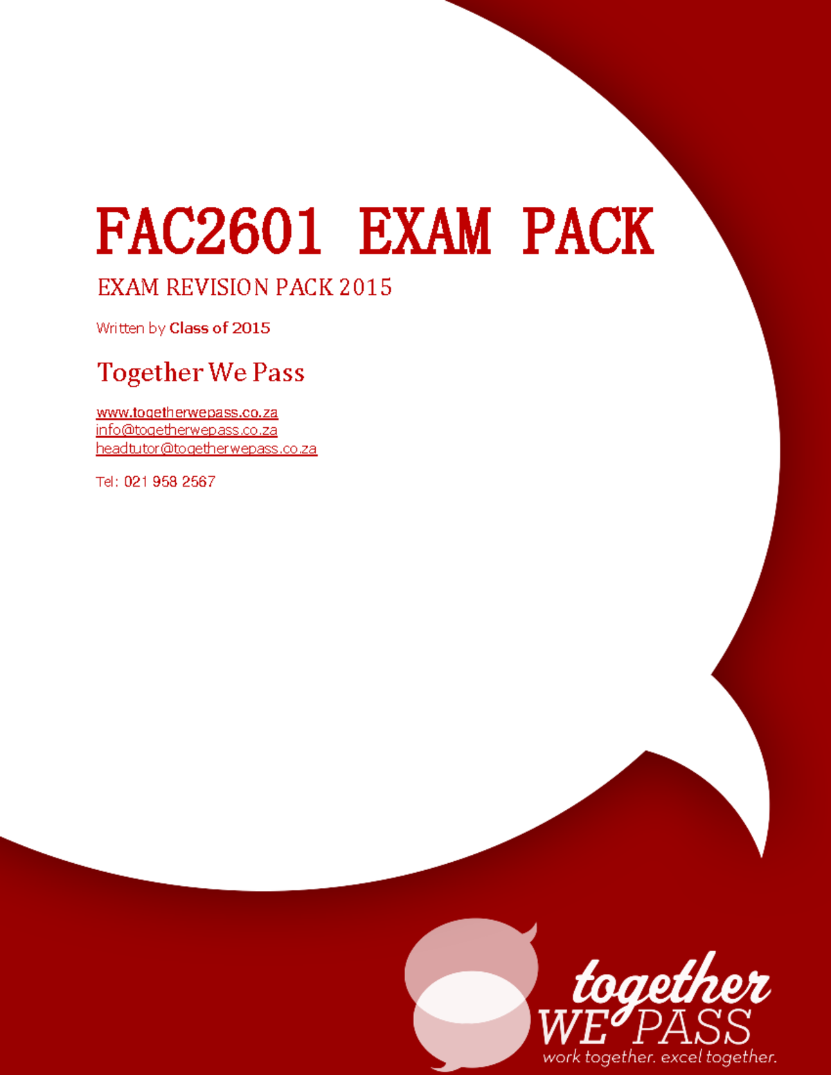 FAC2601-exam-pack - Fac Exam Pack - FAC 2601 EXAM PACK EXAM REVISION ...