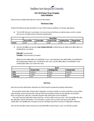 DAT 325 Project Three Template - DAT 325 Project Three Template Data ...