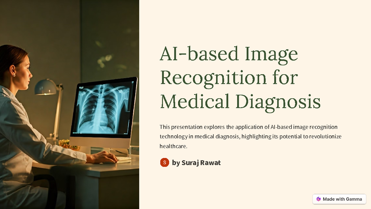 AI based Image Recognition for Medical Diagnosis - AI-based Image ...