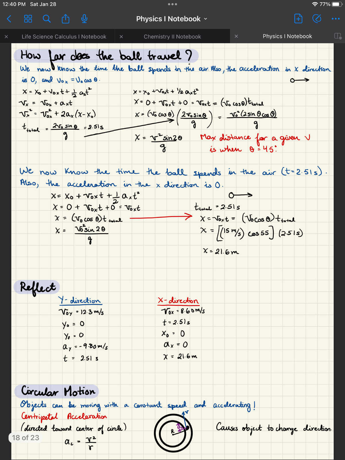 Physics 1 CH3 - Ch 3 Notes - PHY2053 - Studocu