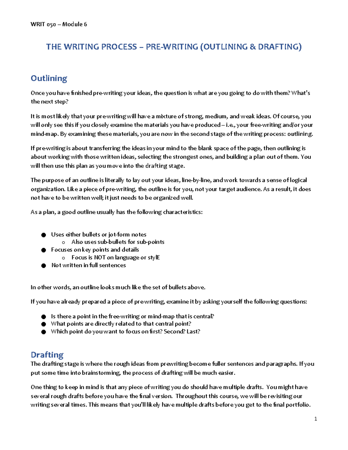 Writing Process - Outlining & C-PEEL Sierra De Jong - THE WRITING ...