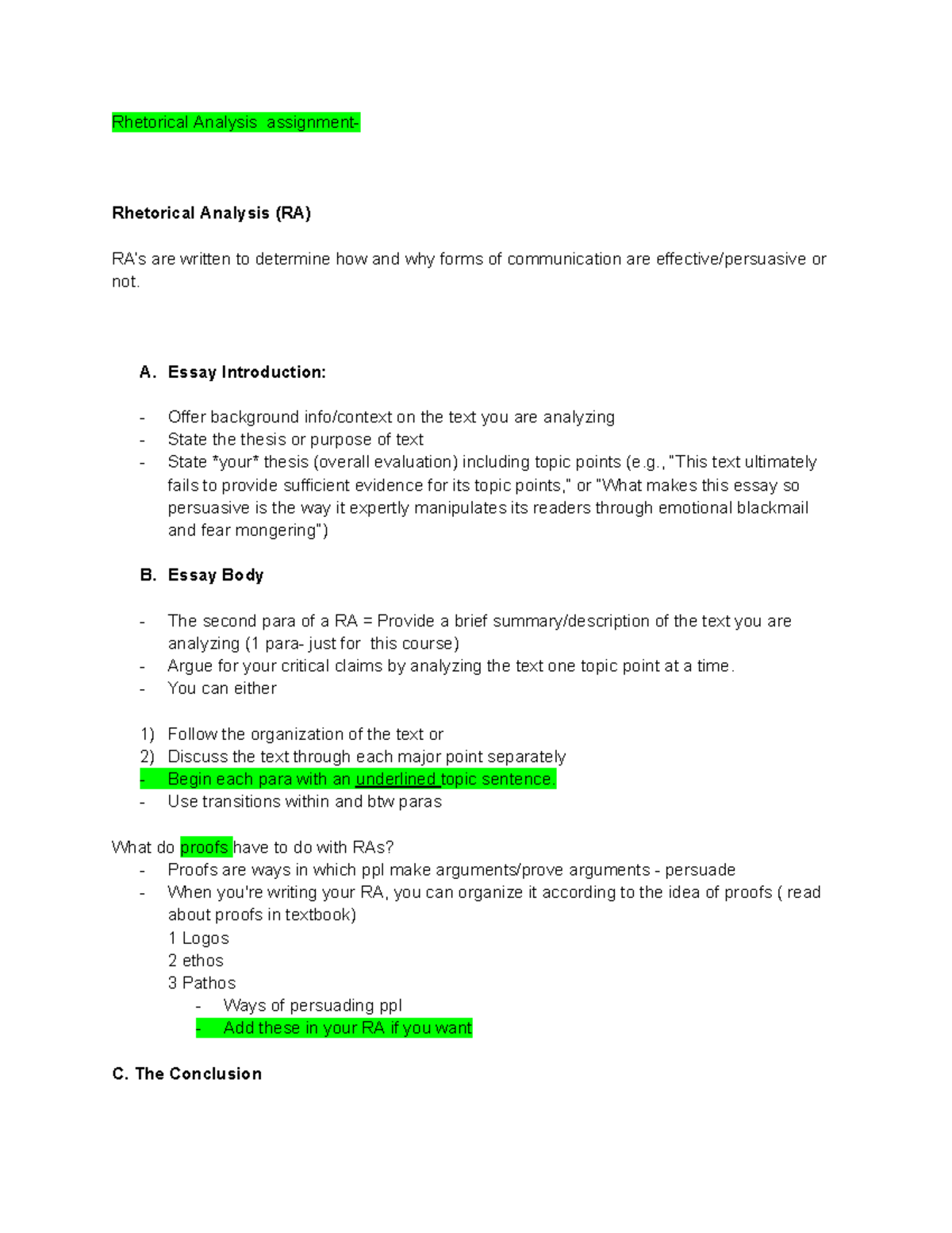 English 105 Rhetorical Analysis - Rhetorical Analysis assignment ...