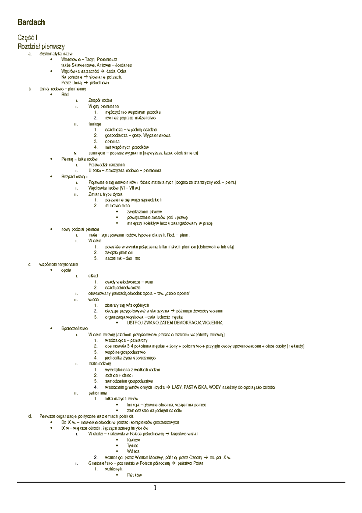 Bardach - skrypt 2 - Bardach Część I Rozdział pierwszy a. Systematyka nazw Wenetowie – Tacyt ...