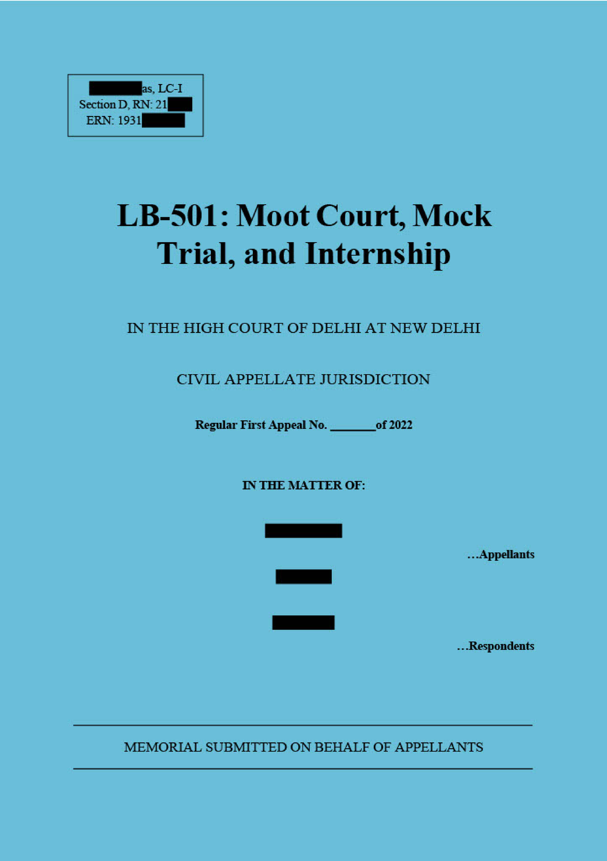 Sample Memo - memo - Bachelor of Law (DU LLB Entrance Exam NOTES) - Studocu