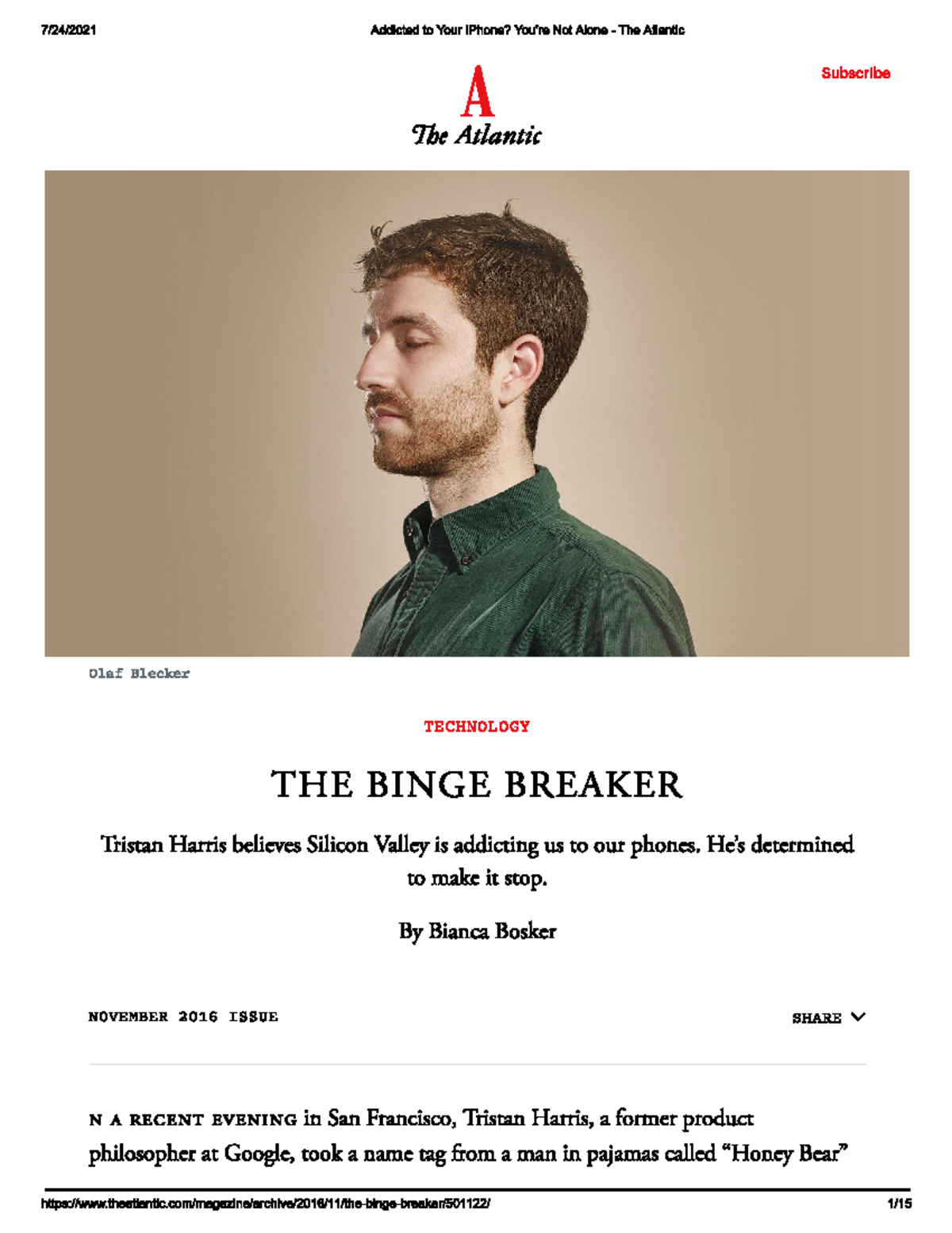 Bosker-The Binge Breaker - ANTH 896 - Studocu