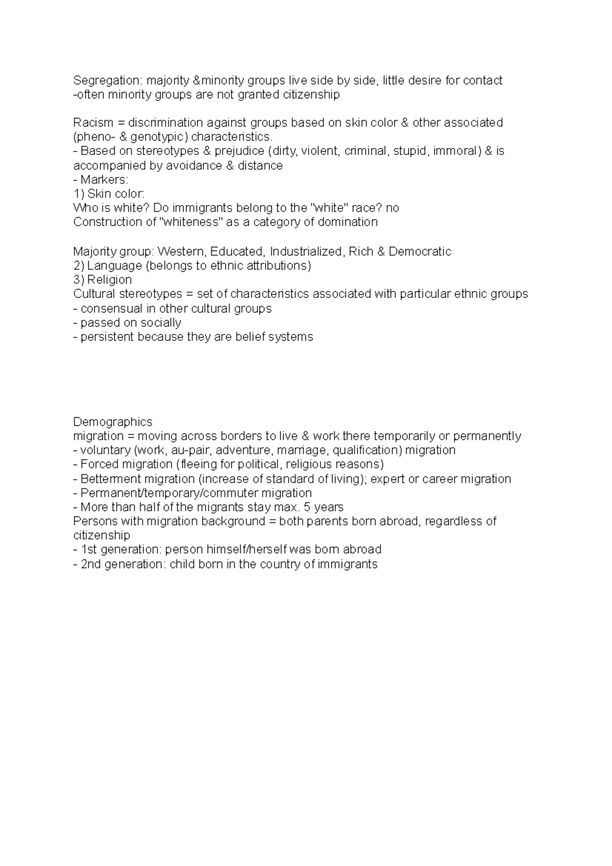 Segregation - Cognitive Psychology - Segregation: majority &minority ...