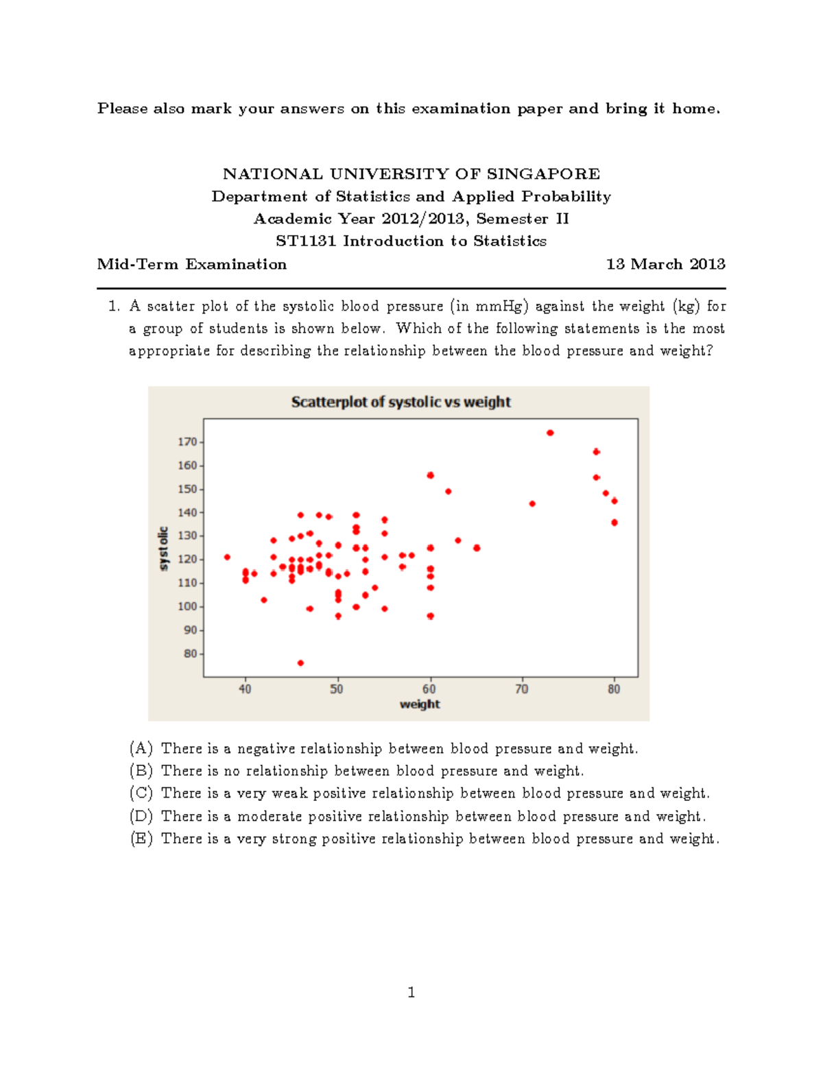 Mid 2013 march - Tutorial answers - Please also mark your answers on ...