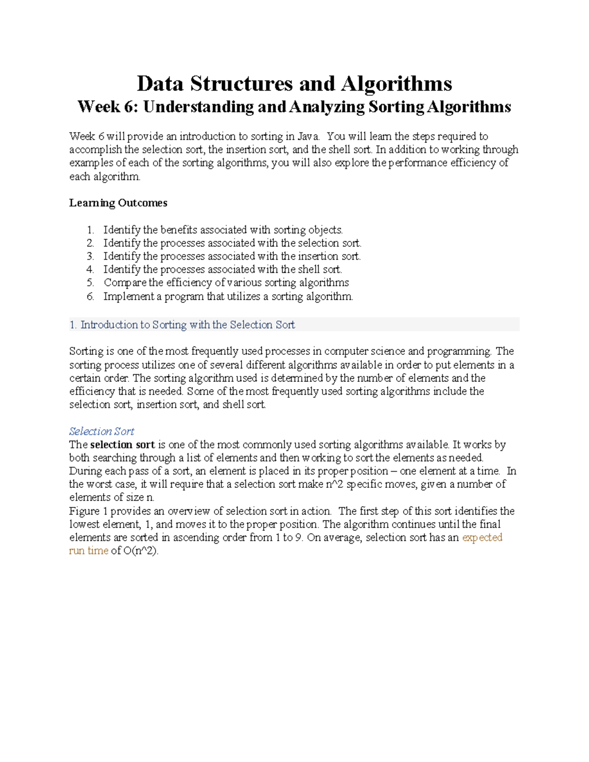 Data Structures And Algorithms Week 6 Lecture Notes Data Structures 8292