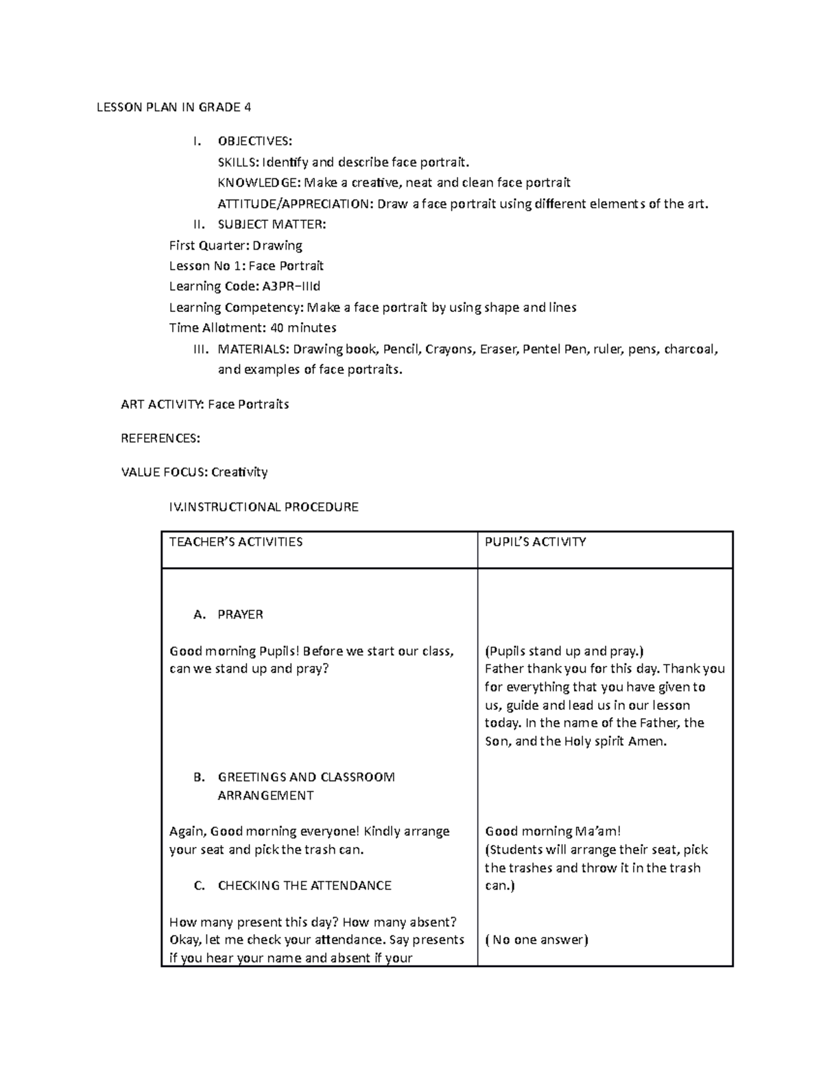 Lesson PLAN IN Grade 3 - detailed lessson plan for those student who ...
