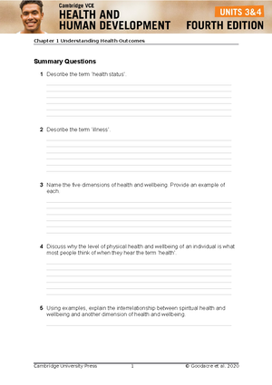 HHD U3 Area of study 1 Outcome 1 practice sac questions - Area of Study ...