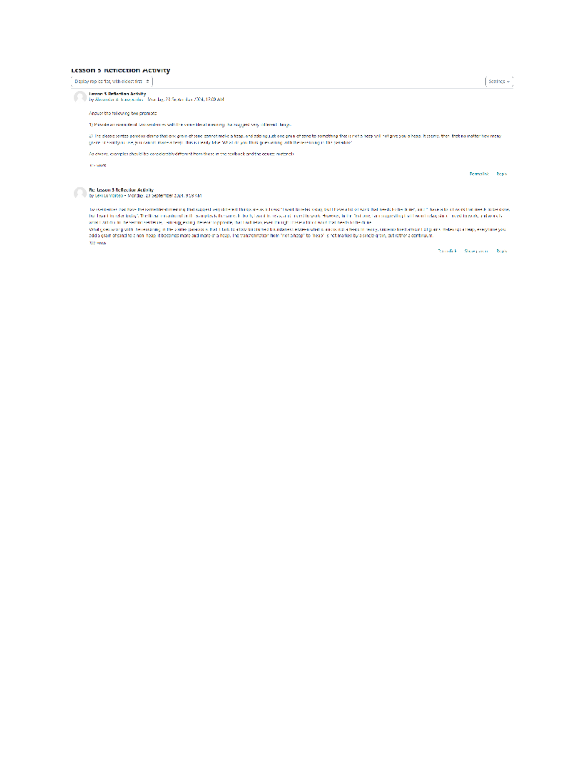 PHIL 210 Assignment #3 - Lesson 5 Reflection Activity Display replies ...