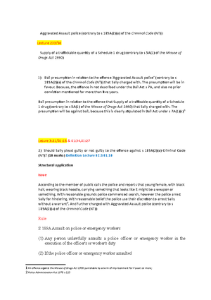 Lecture 4 notes - Lecture 4: Offences against the person (Chapter 12 ...