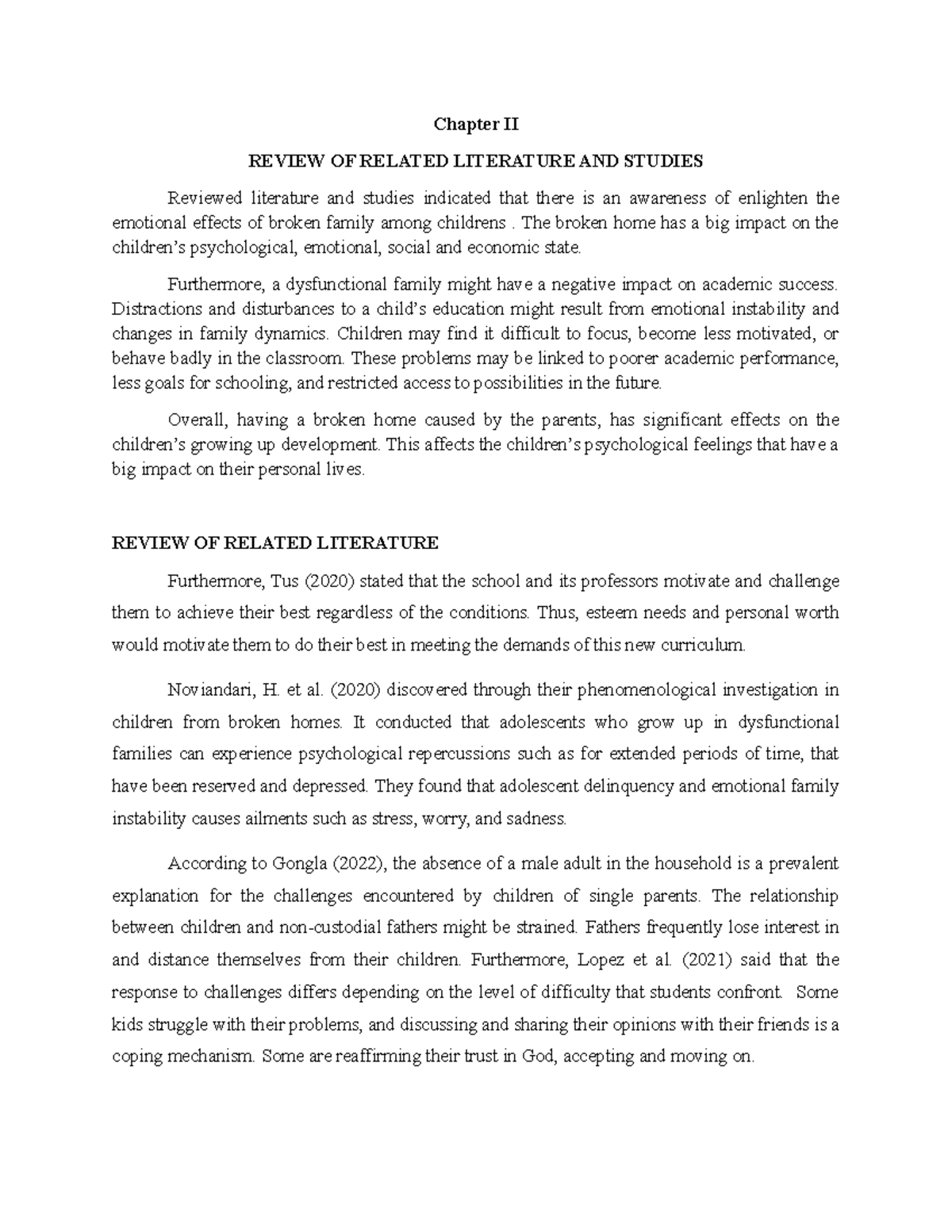 Document - Chapter II REVIEW OF RELATED LITERATURE AND STUDIES Reviewed ...