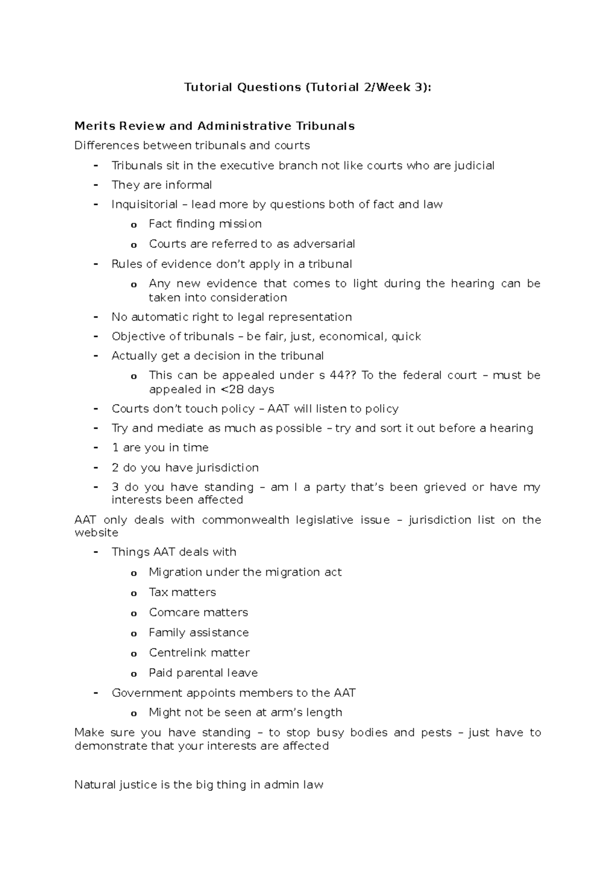 Tutorial Questions tutorial 2 - Relevantly, it provides in s 100 that a ...