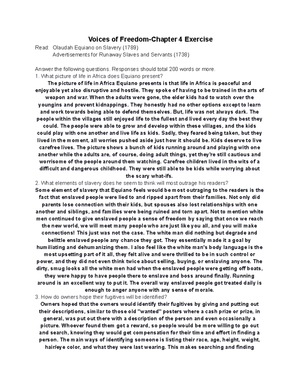 Voices of Freedom-Chapter 4 Exercise - Voices of Freedom-Chapter 4 ...