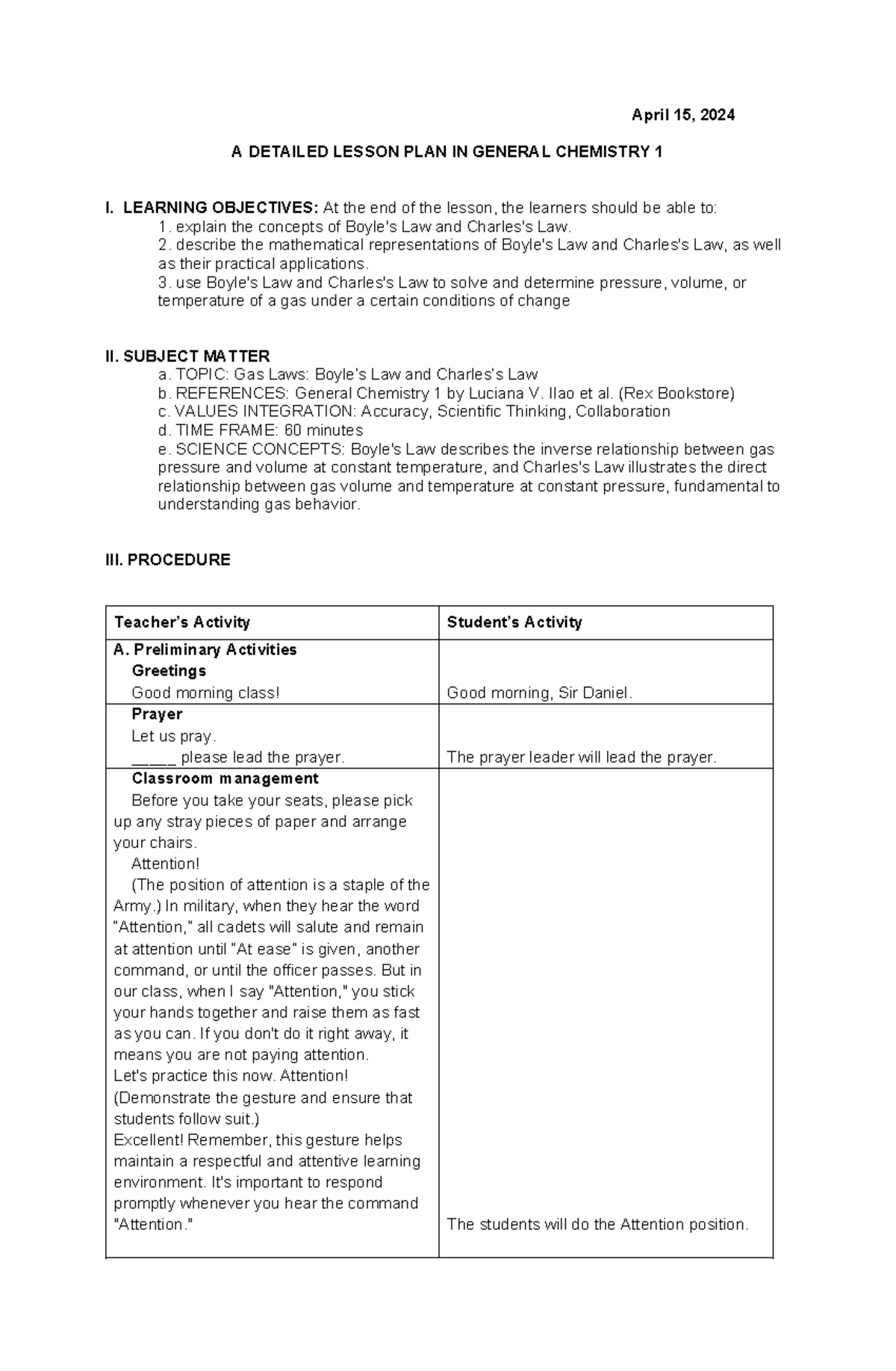 Mr Lorio Teaching Demo - April 15, 2024 A DETAILED LESSON PLAN IN ...