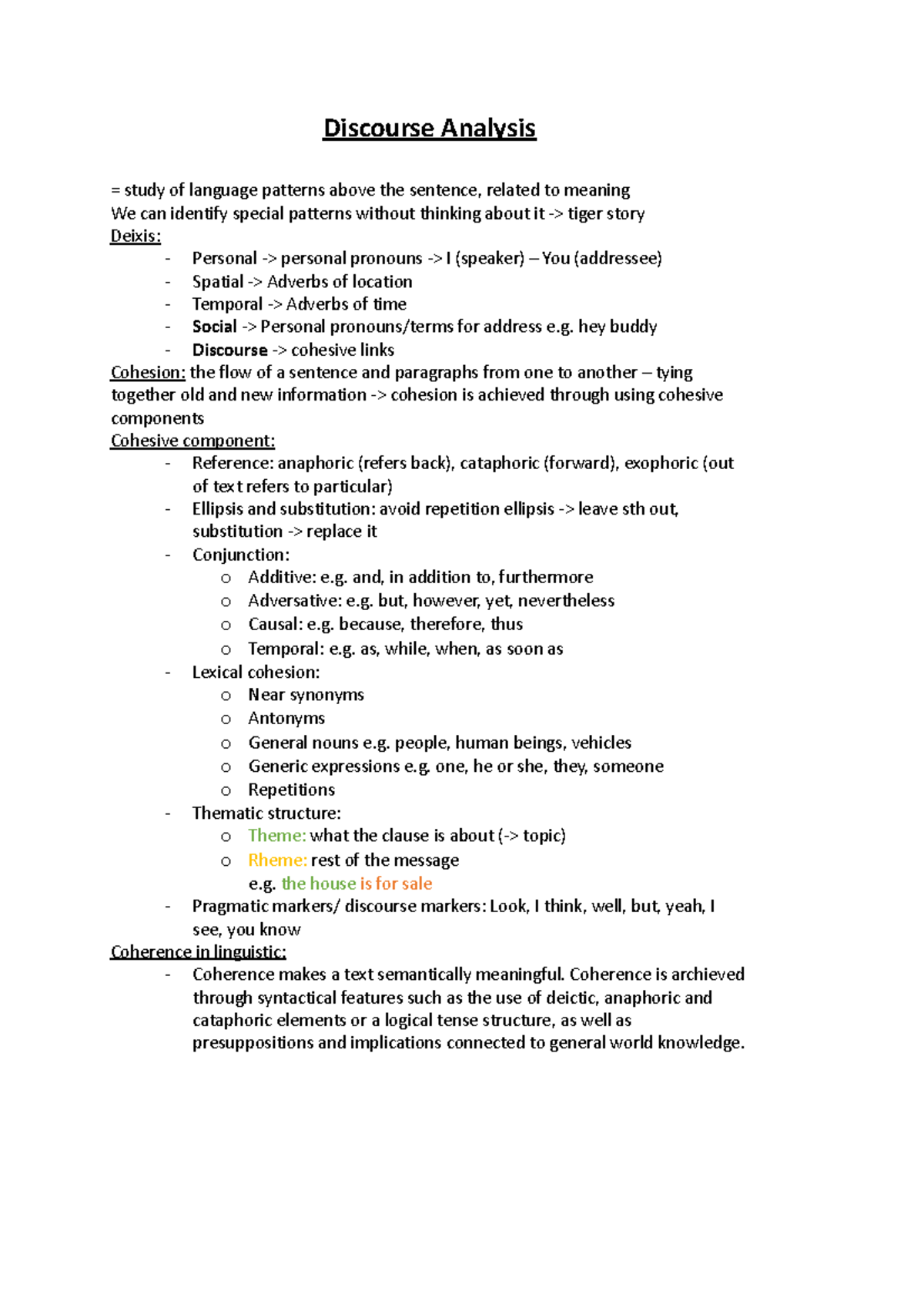 Discourse Analysis - SoSe2019 - Discourse Analysis = study of language ...