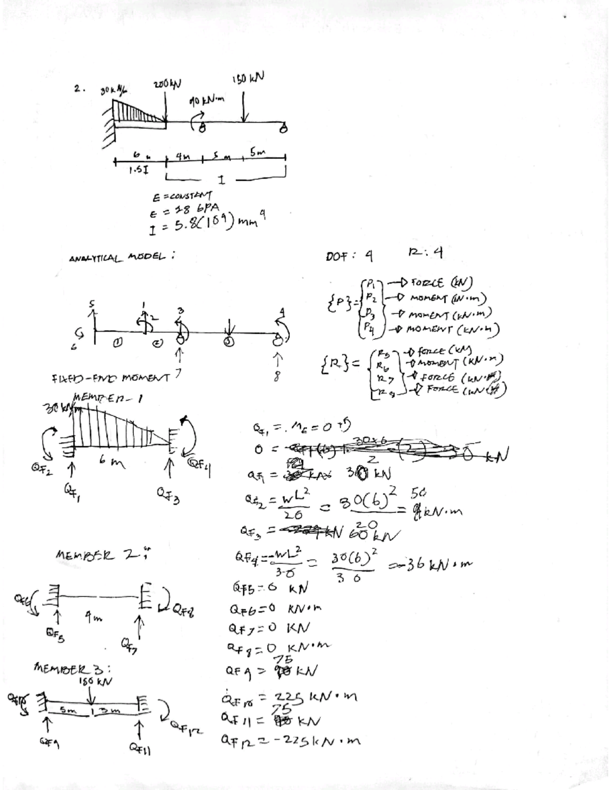 Matrix Problem SET 1 Problem 2 - Advanced Structural Analysis - Studocu