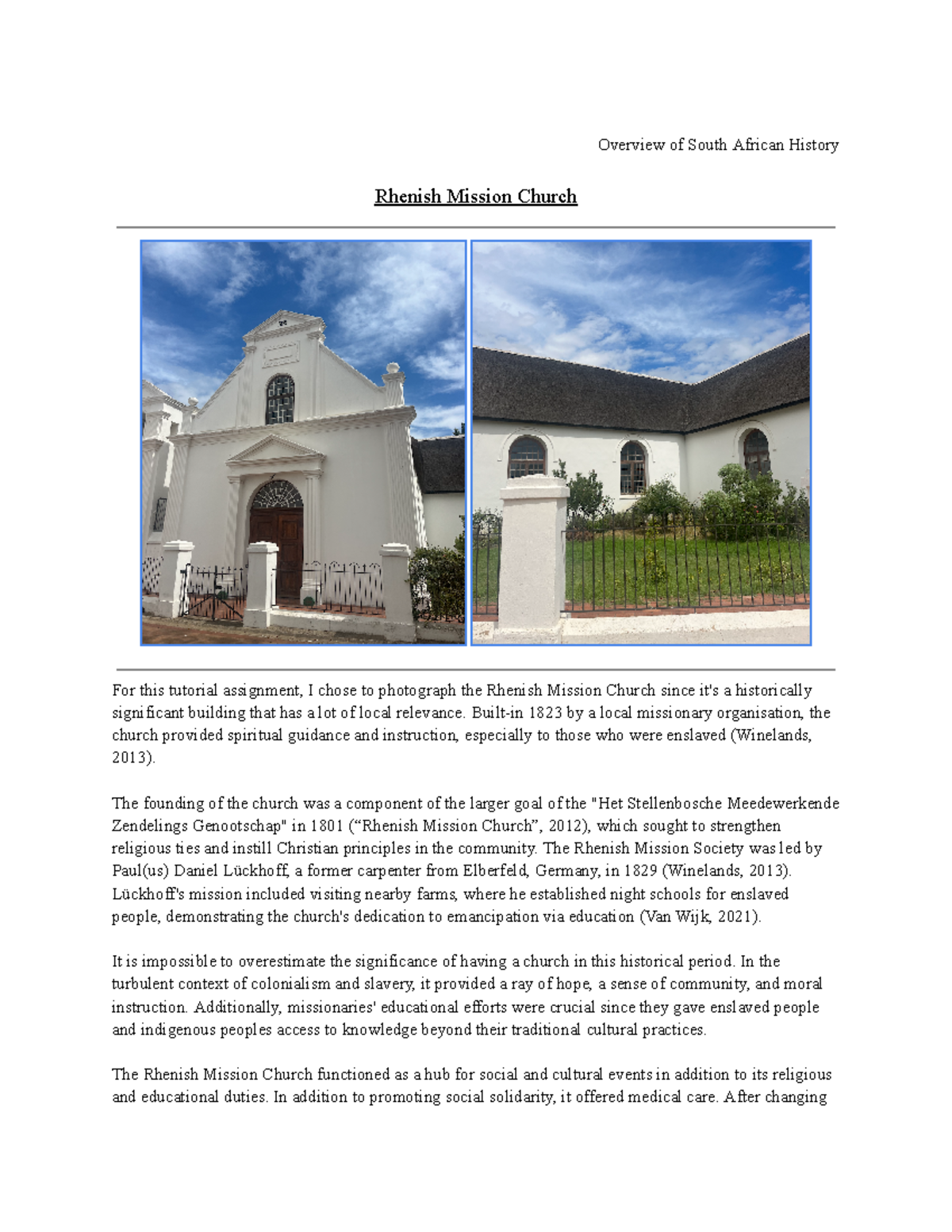 Photographic representation of South Africa's past - Tutorial 1 ...