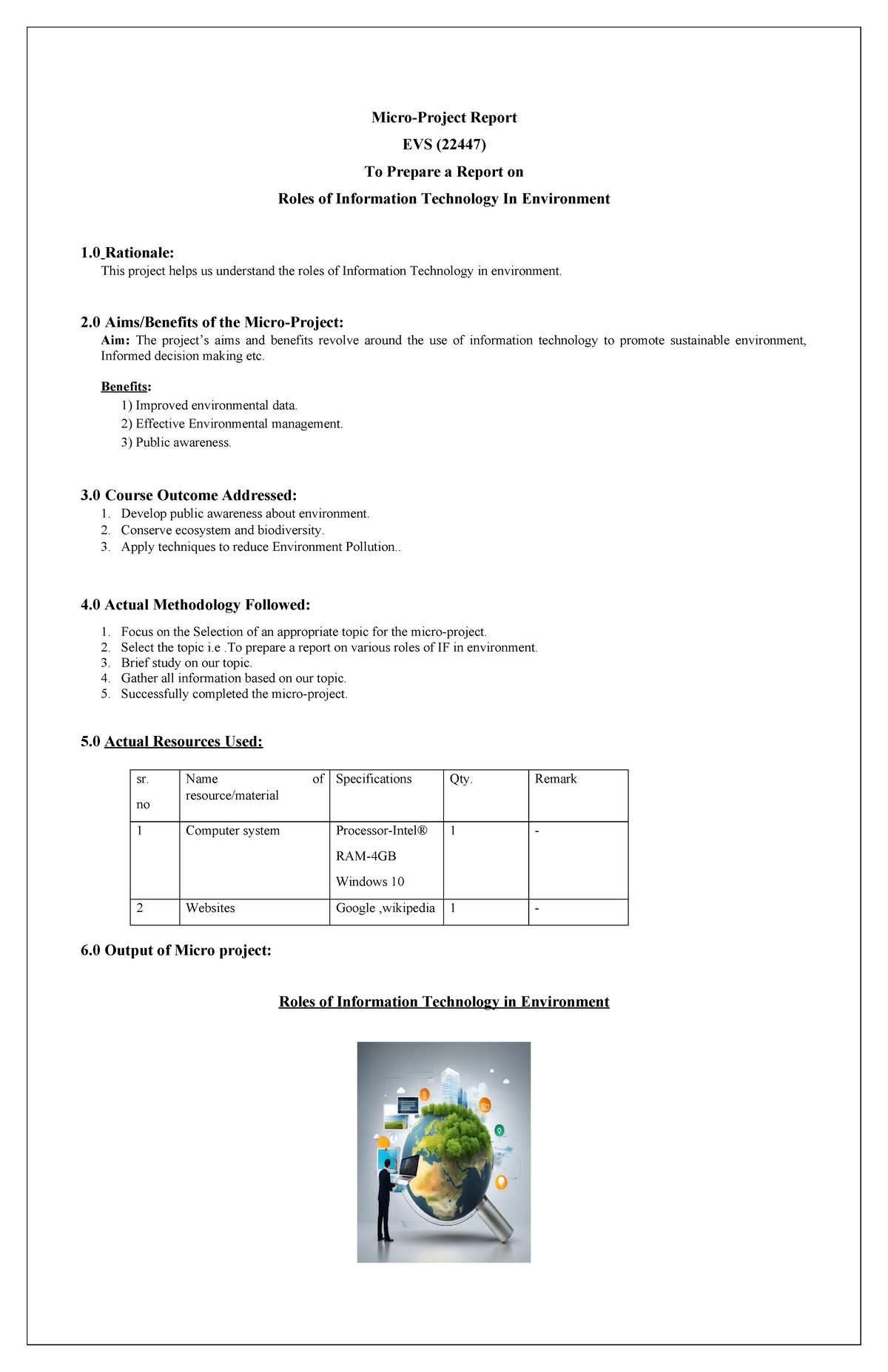 EVS Reporthimasnhu - Ehshs - Micro-Project Report EVS (22447) To ...