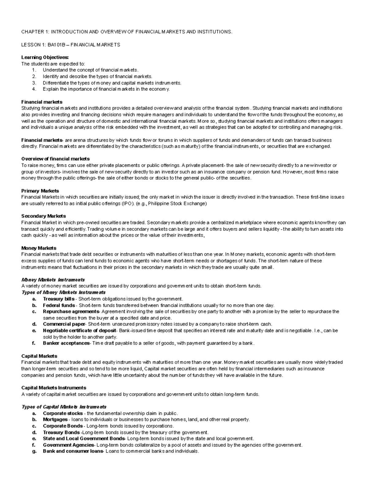 Bafin- Lecture- Midterms - CHAPTER 1: INTRODUCTION AND OVERVIEW OF ...