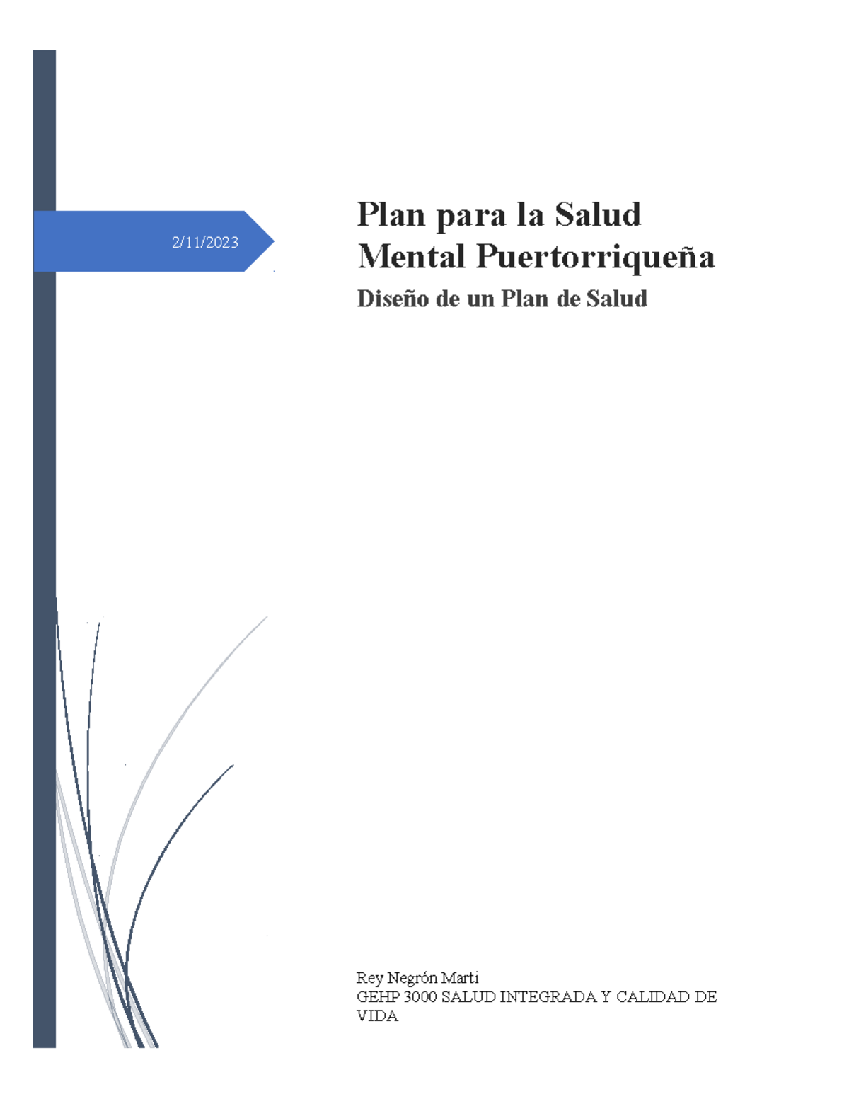 Tarea de Plan de Salud - 2/11/ Rey Negrón Marti GEHP 3000 SALUD ...
