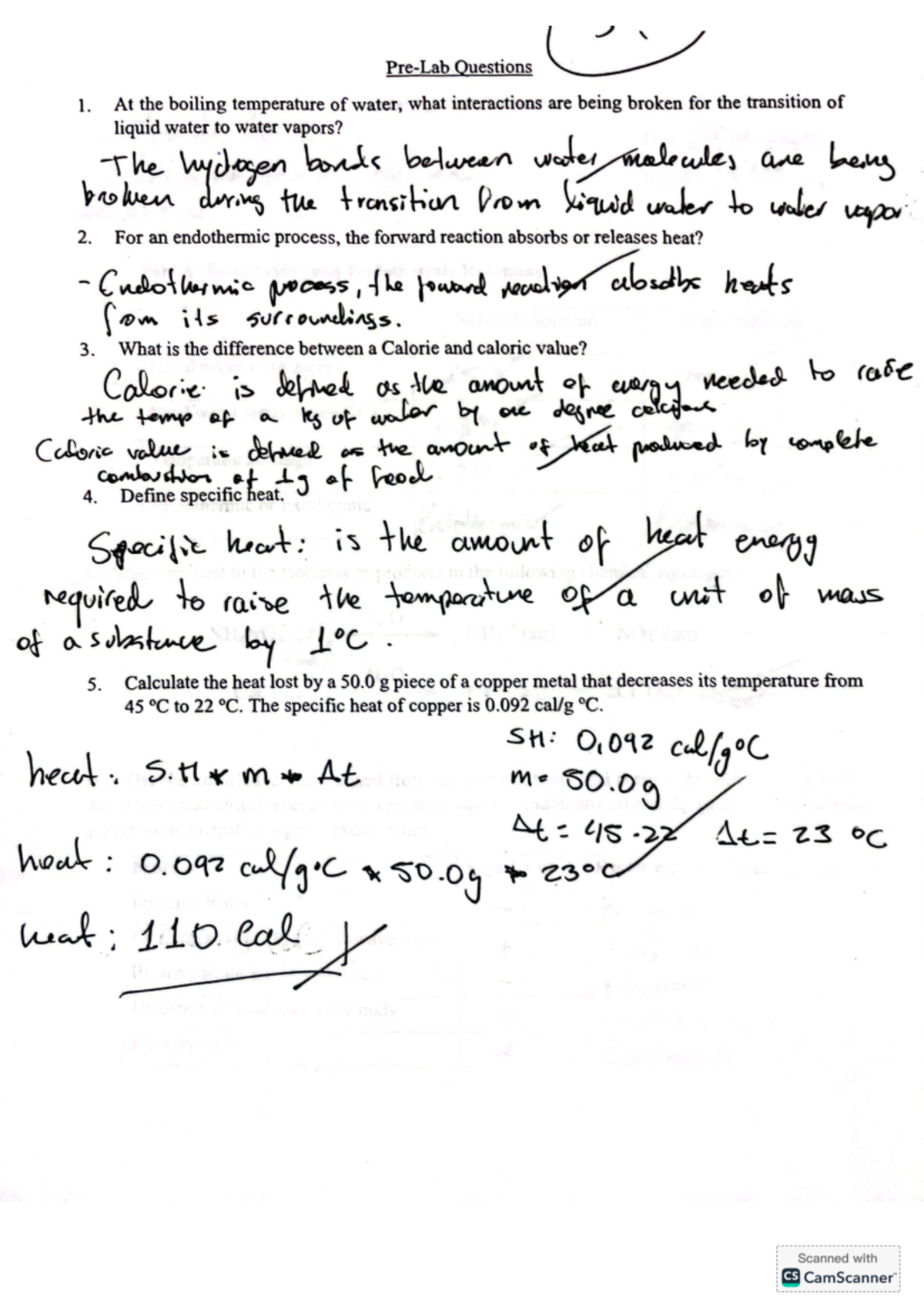 SCC110 LAB 2 - SCC LAB 2 - Questions 1. At the boiling temperature of ...