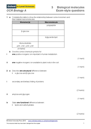 Aya Mohsin - Chapter 5 Plasma membranes EOCT - OCR Biology A Exam-style ...