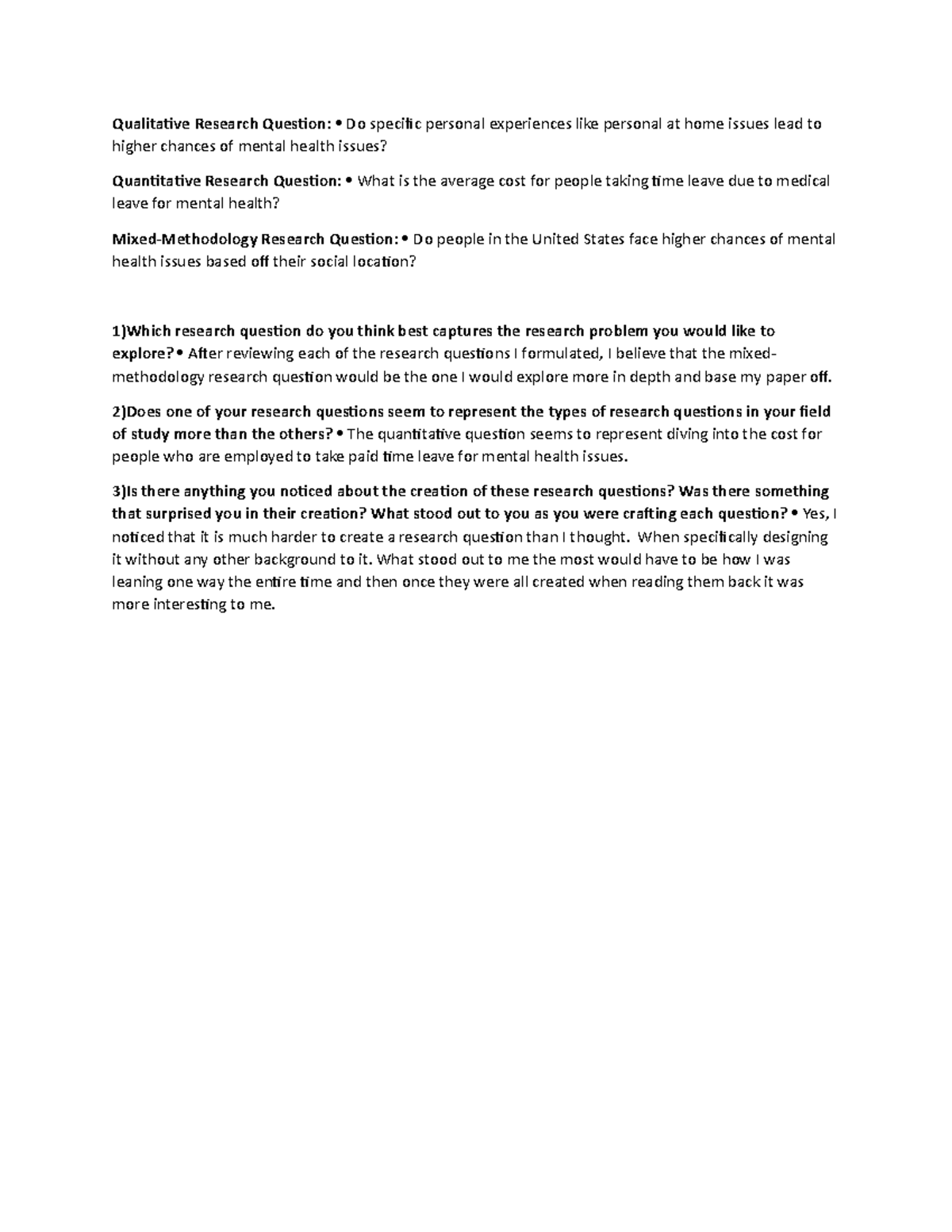 SCS 285-MOD 5-2 - Influence of Methodology: - Qualitative Research ...