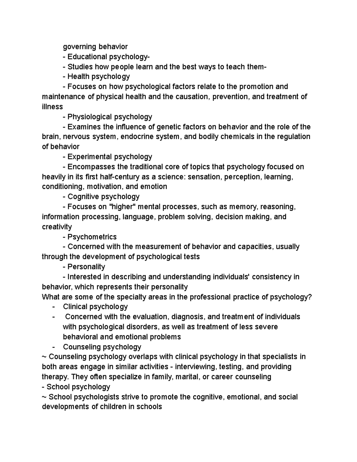 Aaaaa psychology 308 - Definitions and notes taken directly from ...