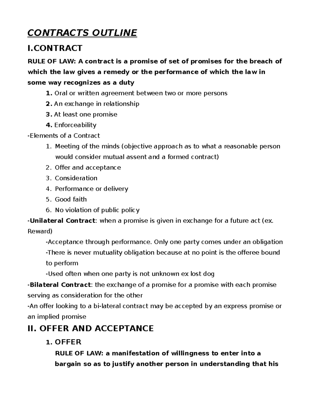 Civil Procedure - criminal law outline 1l semester notes for ...