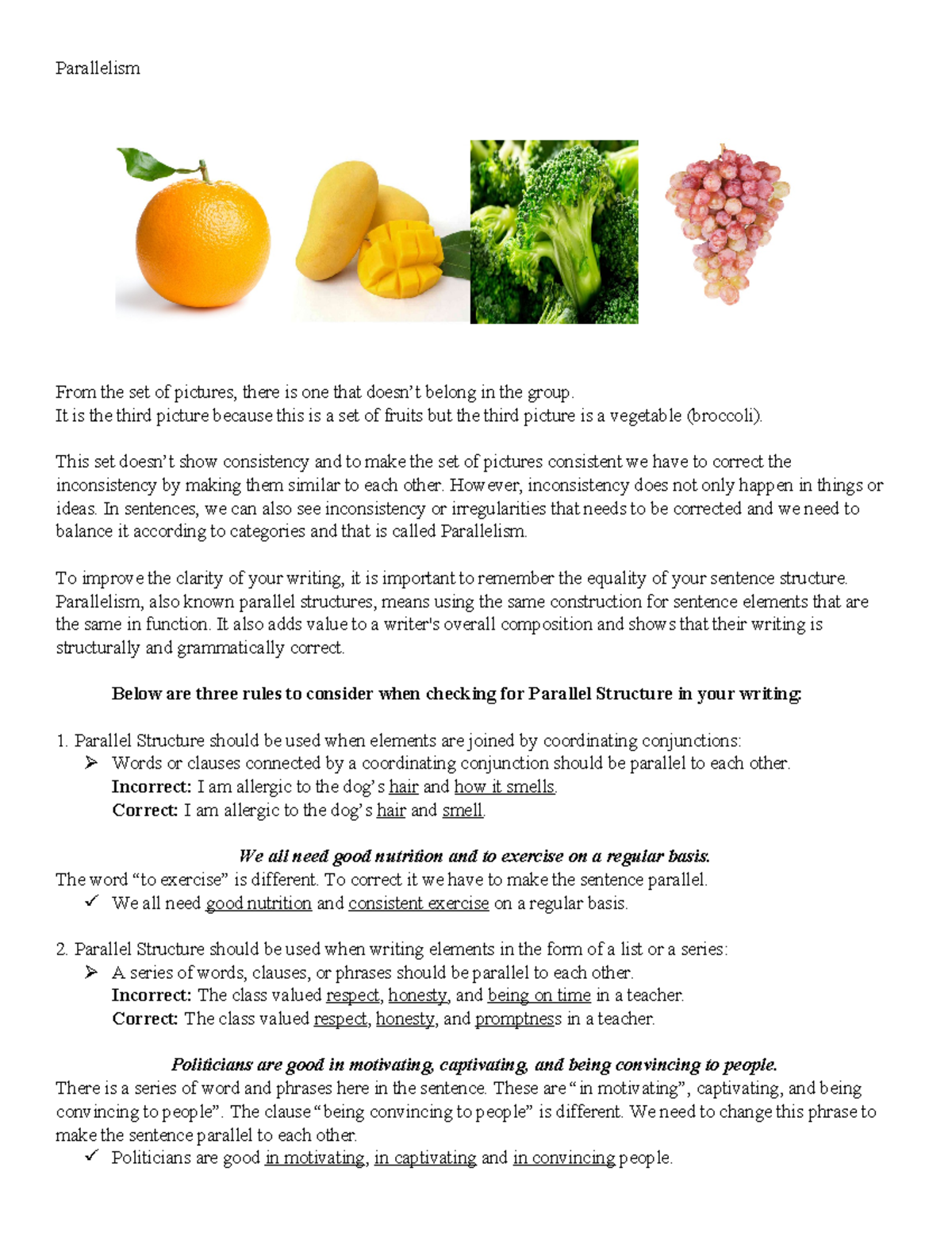 Module Parallelism Parallelism From The Set Of Pictures There Is One That Doesnt Belong In