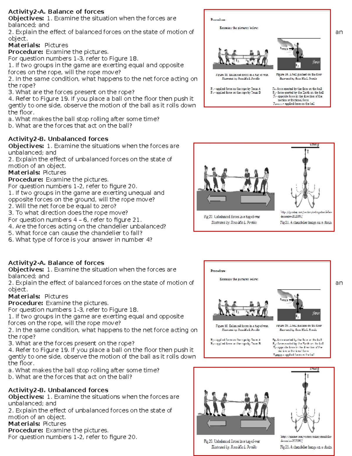 Q1M1 Activity 2 - G8 - science - Activity2-A. Balance of forces ...