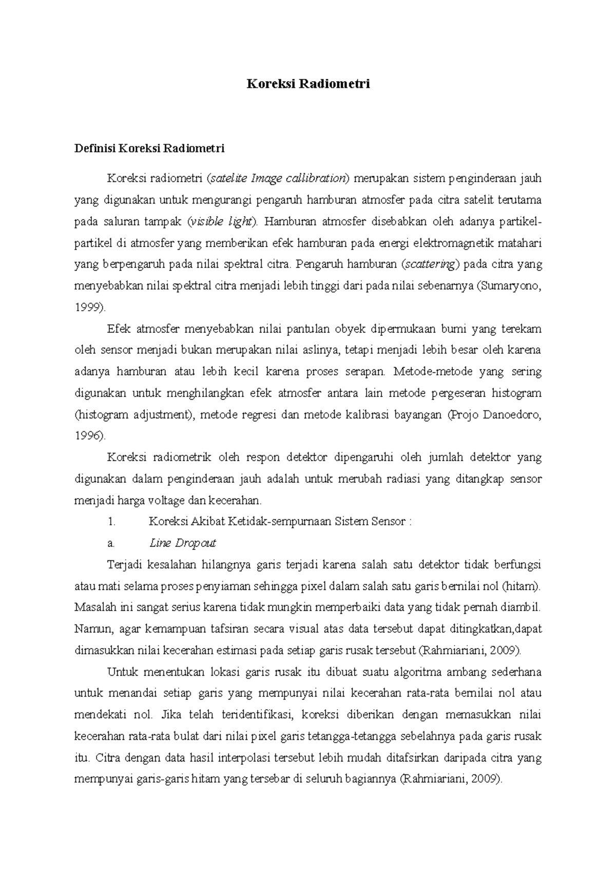 Koreksi radiometri Inderaja - Koreksi Radiometri Definisi Koreksi ...