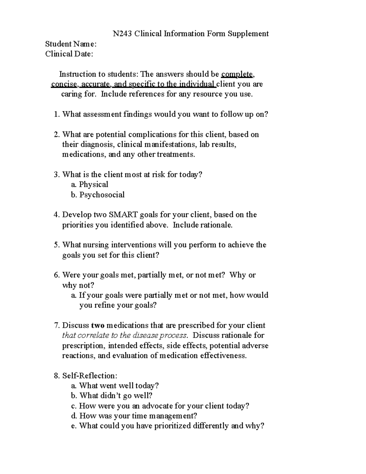 CIF day template - None - N 243 Clinical Information Form Supplement ...