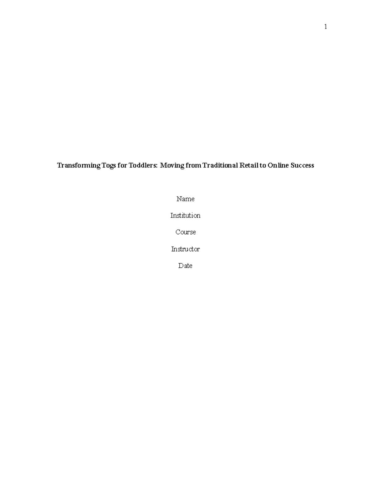 Transforming Togs for Toddlers - Togs for Toddlers, a small retail ...