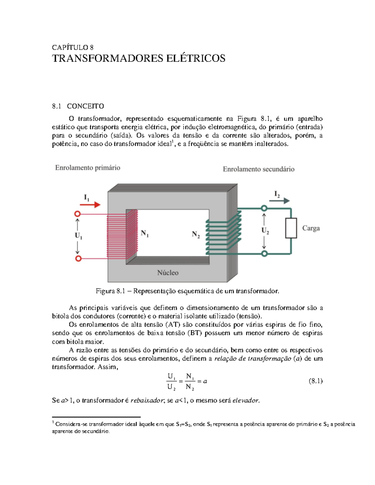 Transformadores El tricos - CAPÍTULO 8 TRANSFORMADORES ELÉTRICOS 8 ...