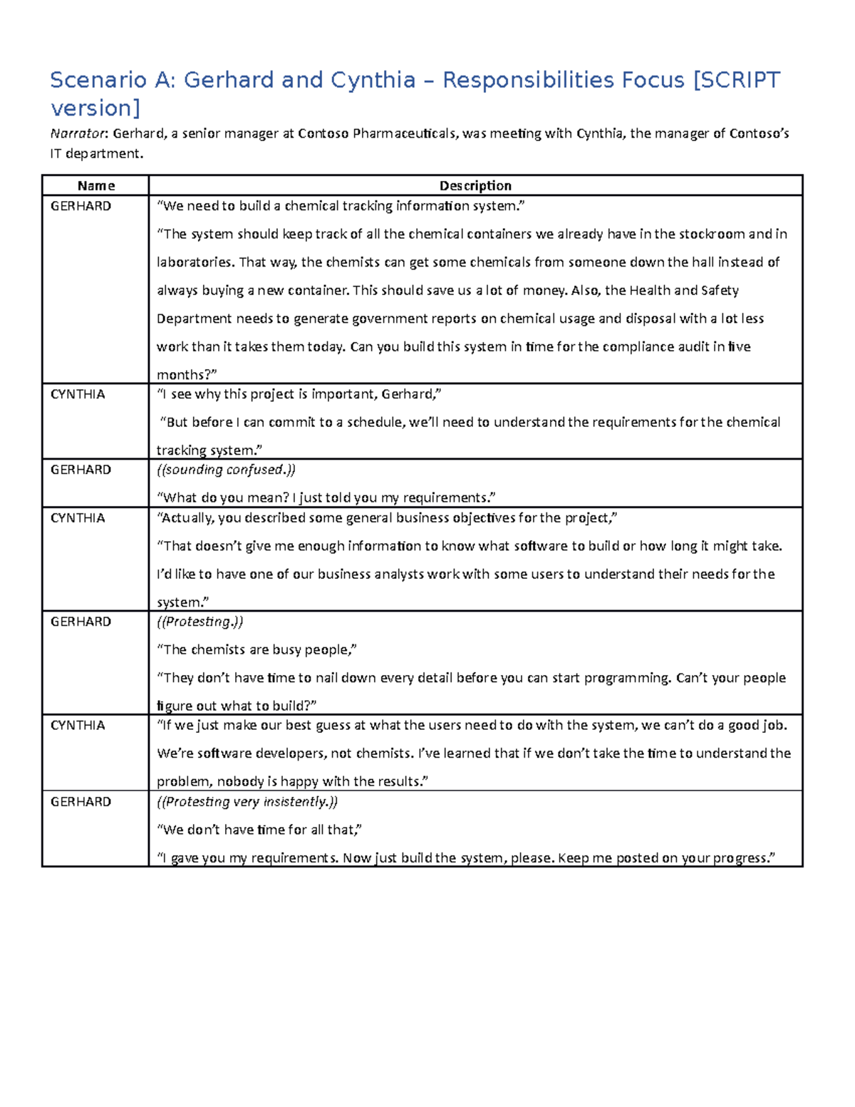 Week4-Scenario-Customer Responsibilities - Scenario A: Gerhard and ...