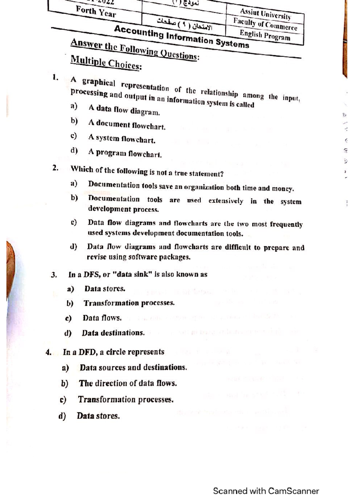 AIS Exam - exam - Accounting - Studocu