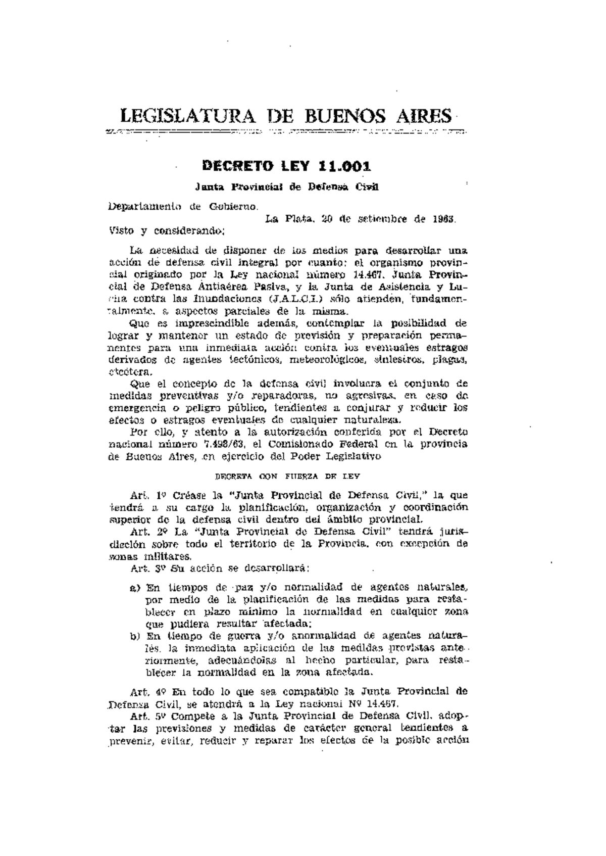 Decreto-ley 11001 1963 - Introducción a las Ciencias Políticas - Studocu