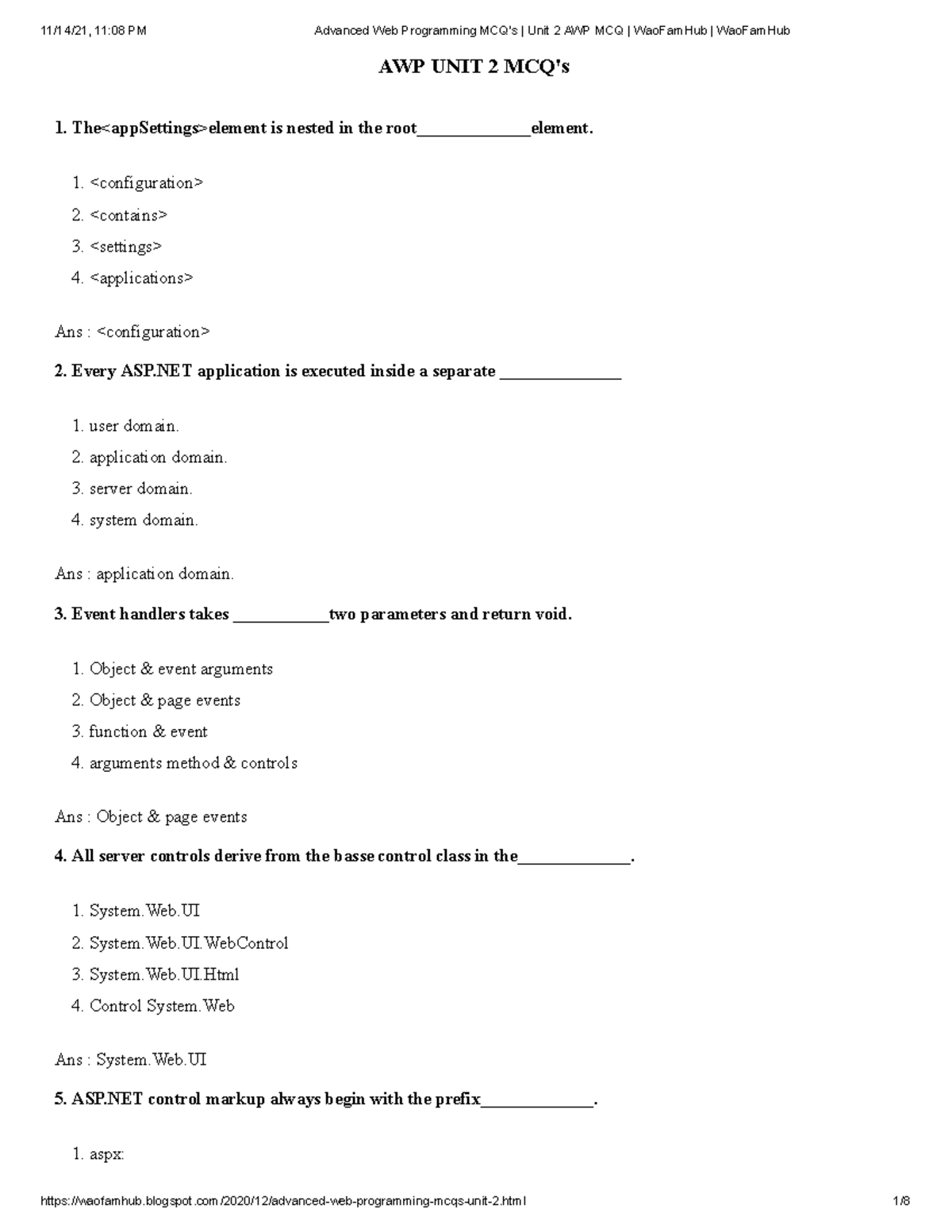 UNIT-2-MCQ'S - Bsc. Information Technology - MU - Studocu