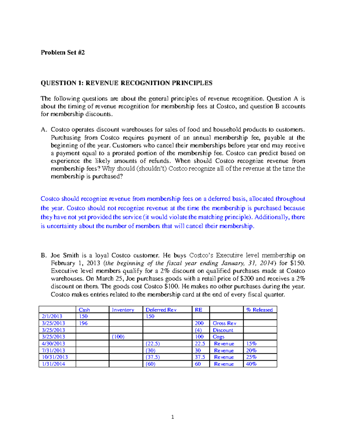 Problem 2 Solutions - Managerial Accounting homework 2. - Problem Set ...