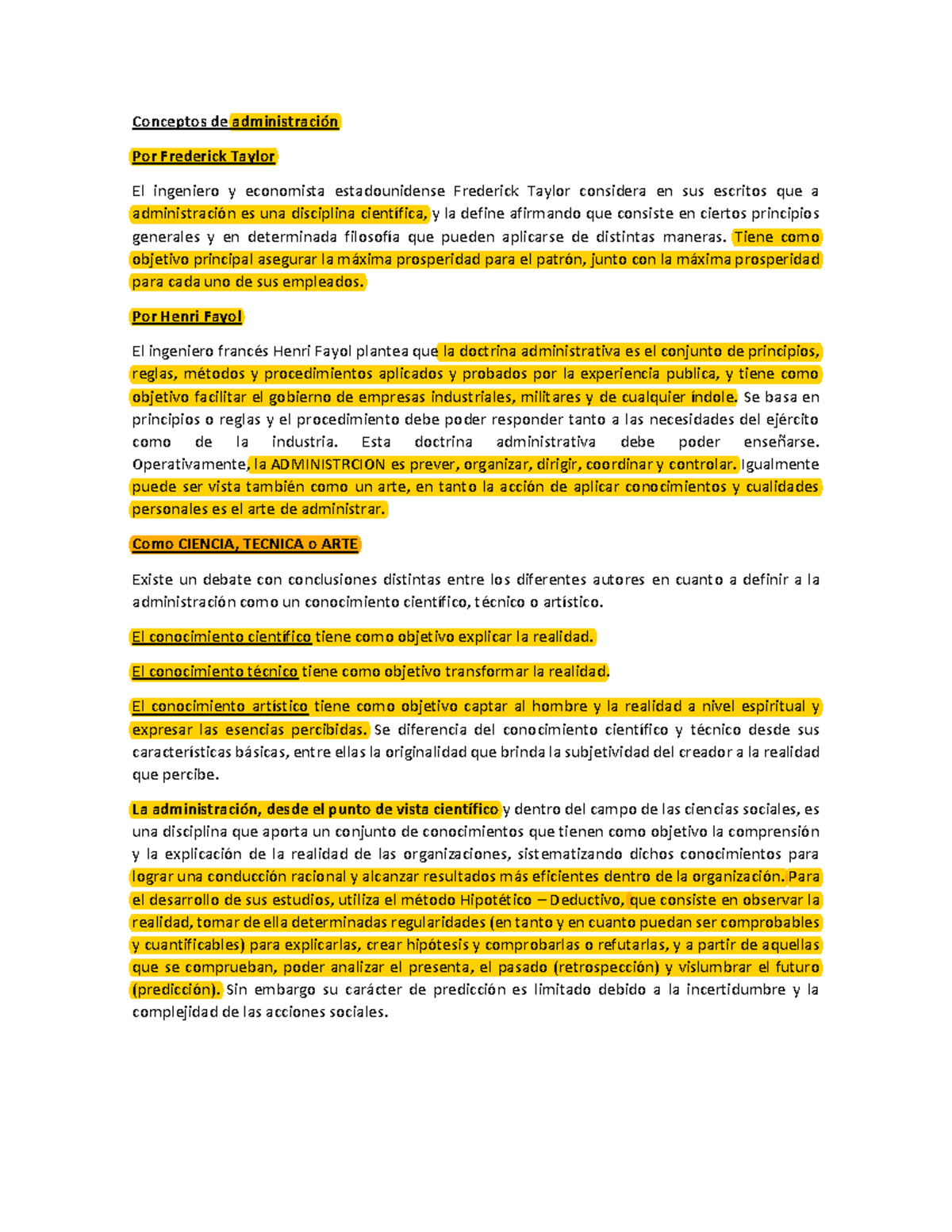 MEGA Resumen DE Administracion 1ER Parcial resaltado - Warning: TT: undefined function: 32 ...