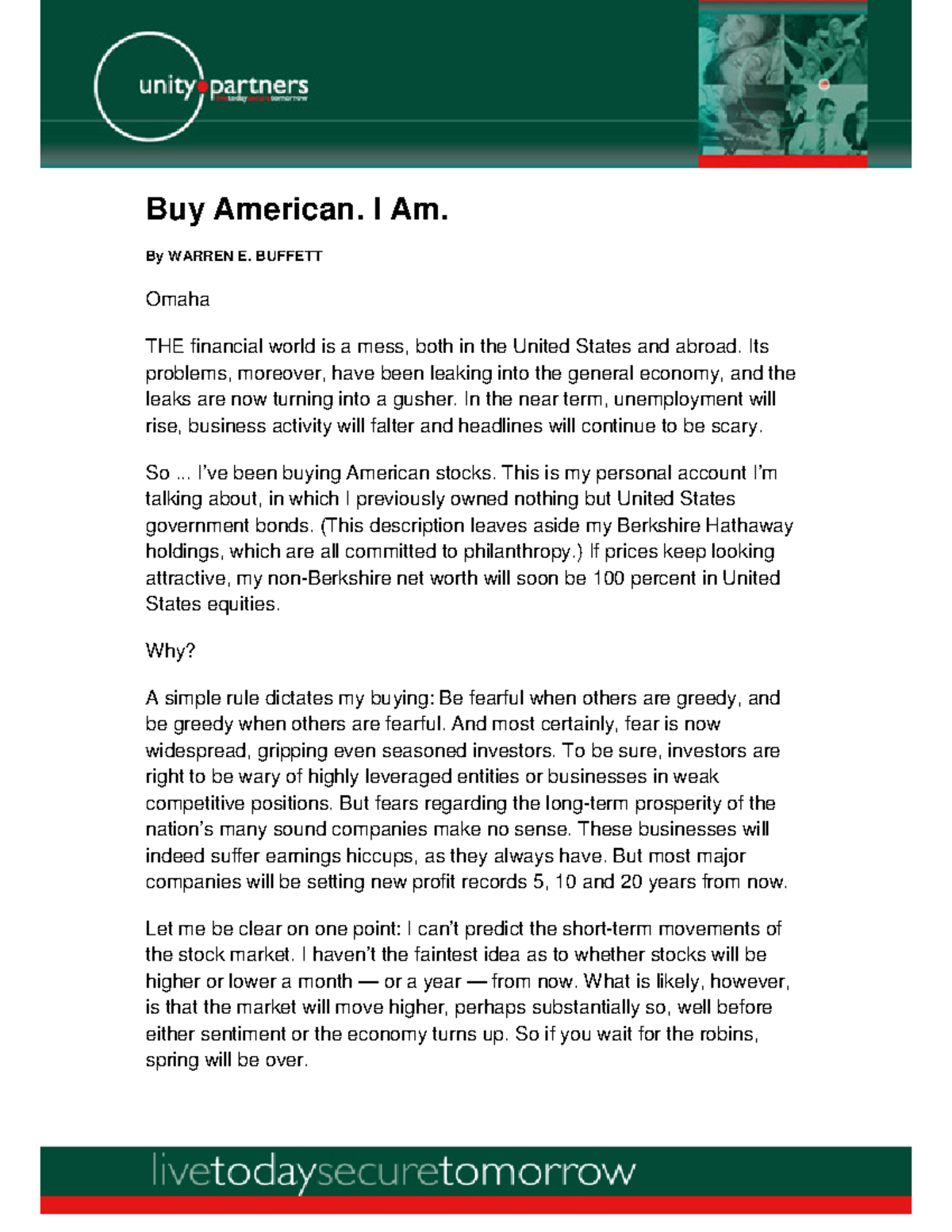 Buy American I am - Assigned Reading - Buy American. I Am. By WARREN E ...