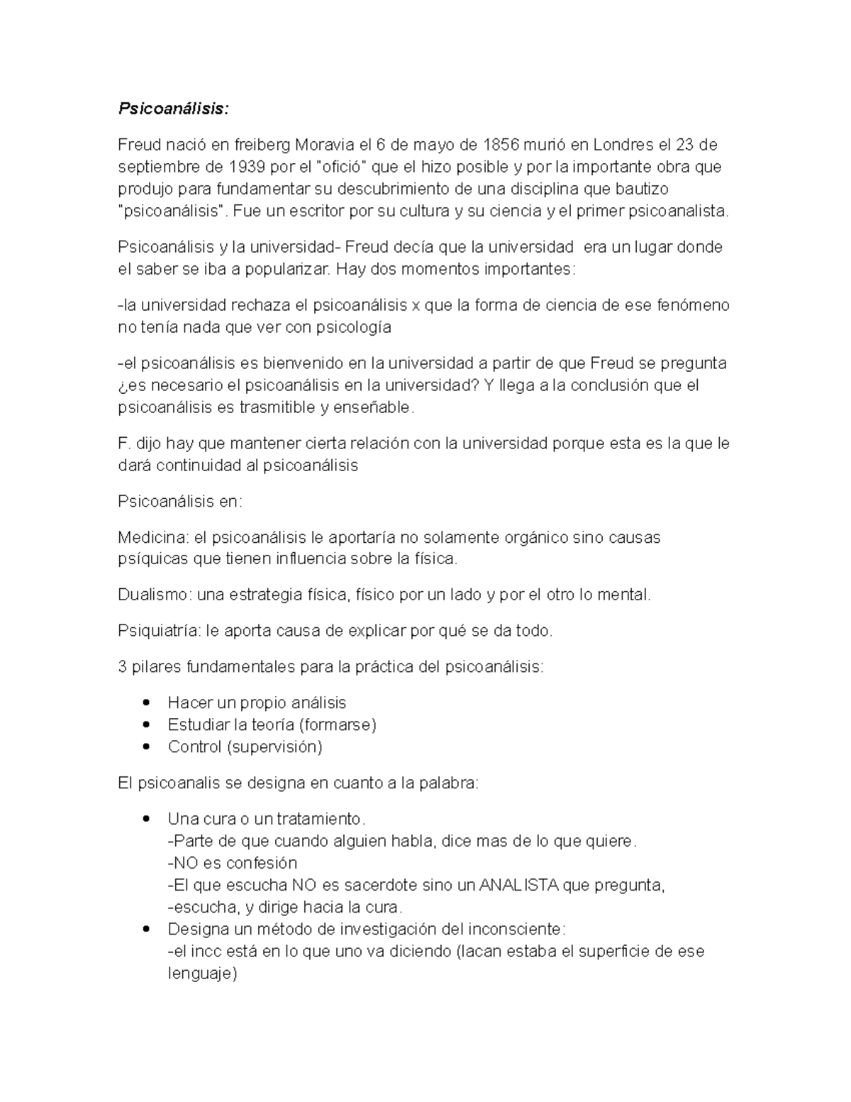 Apuntes DE Corrientes Unidad N° 3- Psicoanalisis - Psicoanálisis: Freud ...